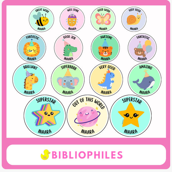 Personalised Rewards Stickers – Bibliophiles